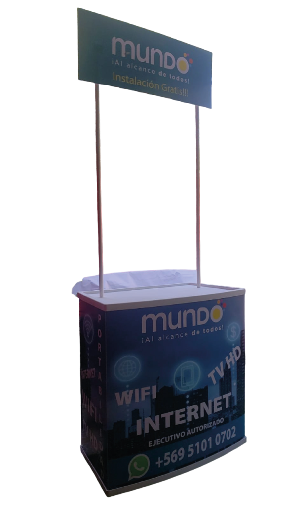 Stand Publicitario con impresión. – IMPRECARR